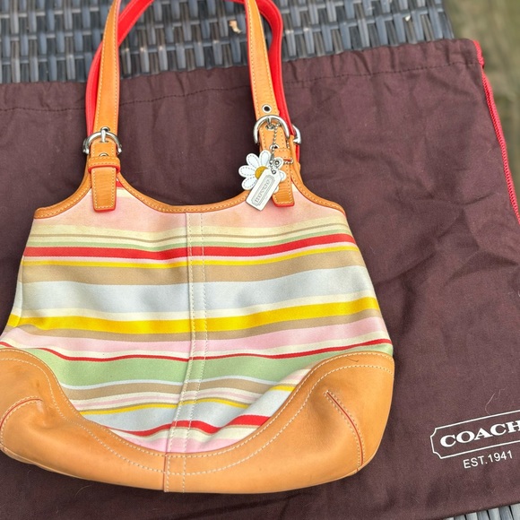 Coach | Bags | Such A Cute Coach Bag Beautifully Striped And Gorgeous ...
